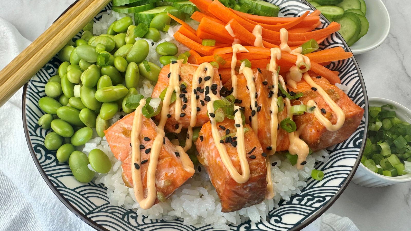 Firecracker Salmon Sticky Rice Bowl Recipe