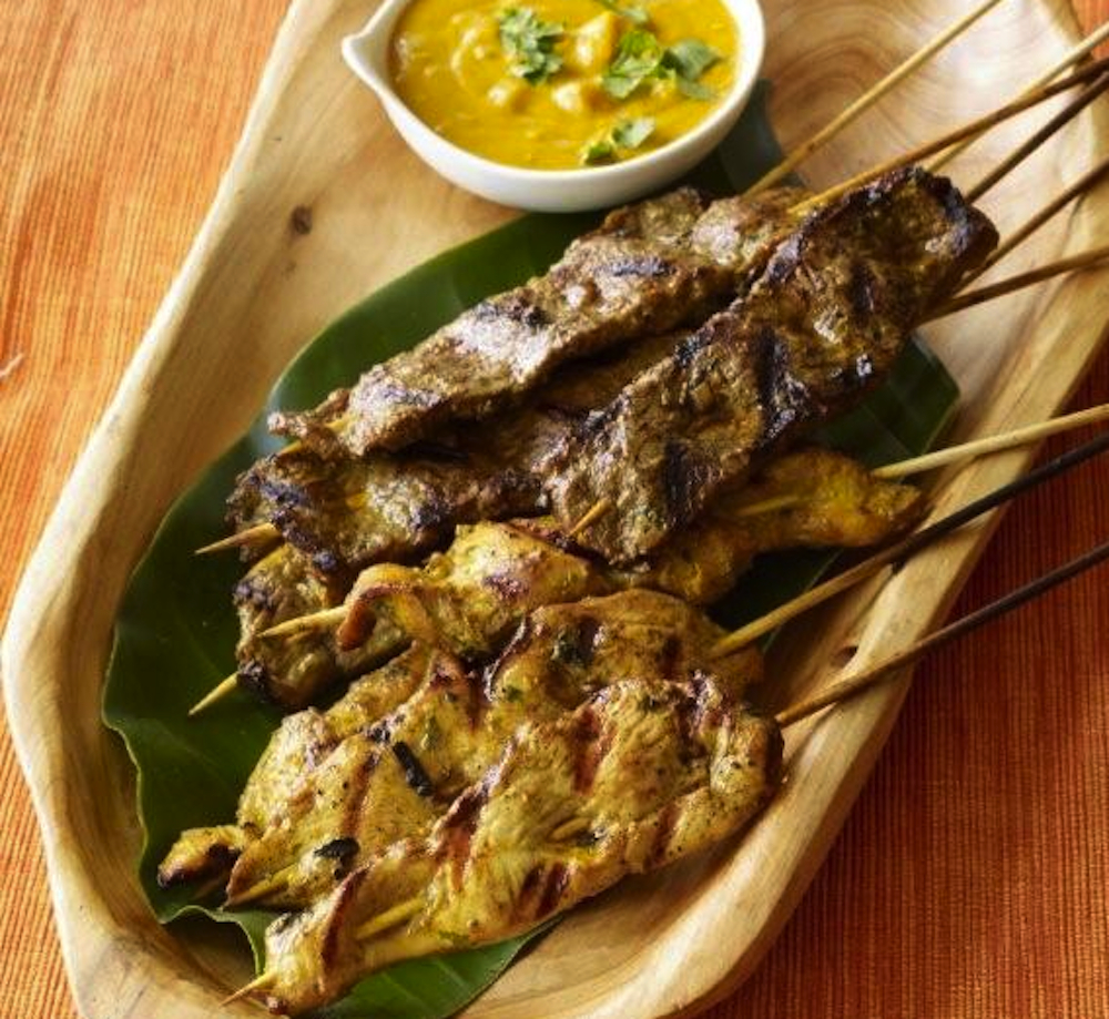 Chicken & Beef Satays with Peanut Sauce - Food Republic