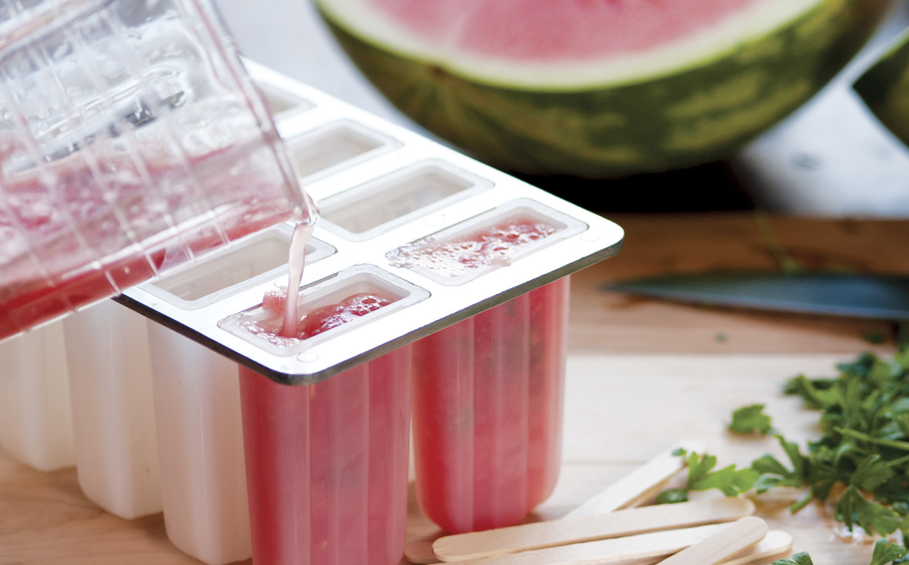 Watermelon & Parsley Ice Pops - Food Republic
