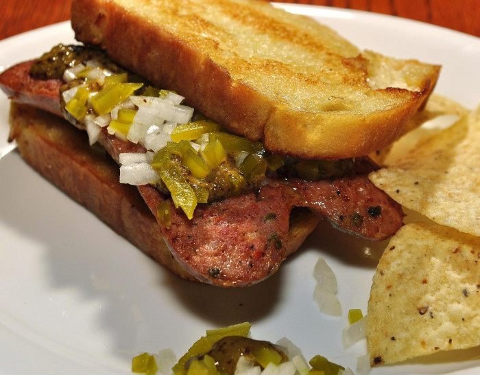 Lunch: The Old Lengthwise Sausage Slice Trick - Food Republic