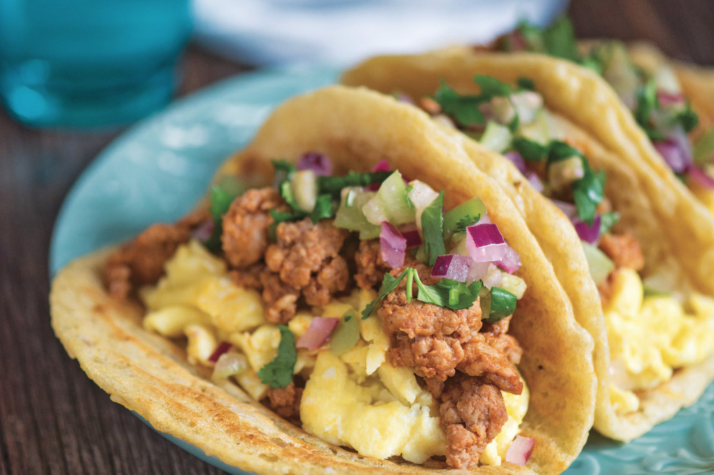 Chorizo Breakfast Tacos With Tomatillo Pico De Gallo - Food Republic