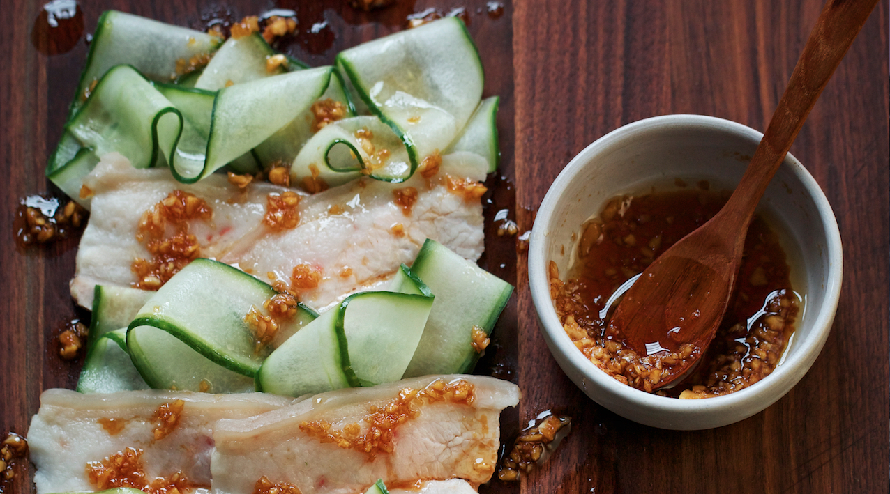 Boiled Pork Belly With Spicy Garlic Dressing - Food Republic