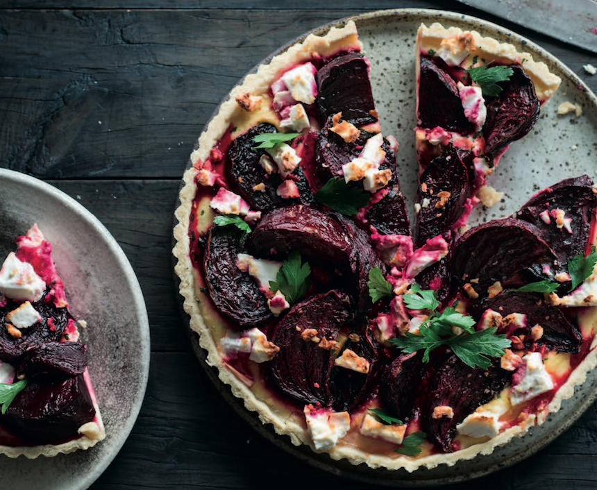Savory Slice Roasted Beet And Feta Tart Recipe Food Republic