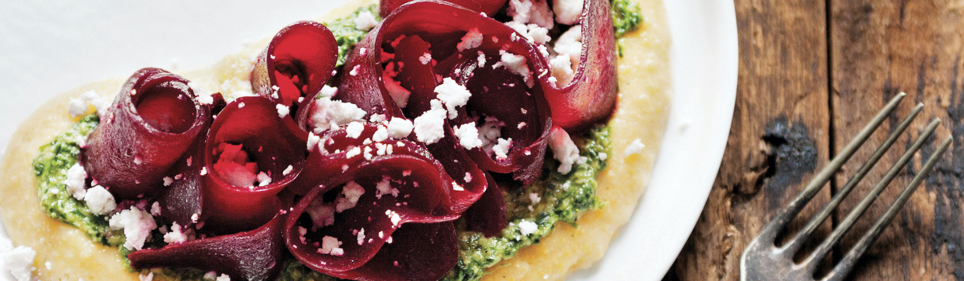 Polenta With Beet Ribbons Wins "Most Beautiful Vegetarian Dish"