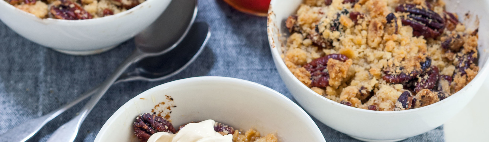 Serve Warm: Baked Apple, Pecan And Maple Crumble