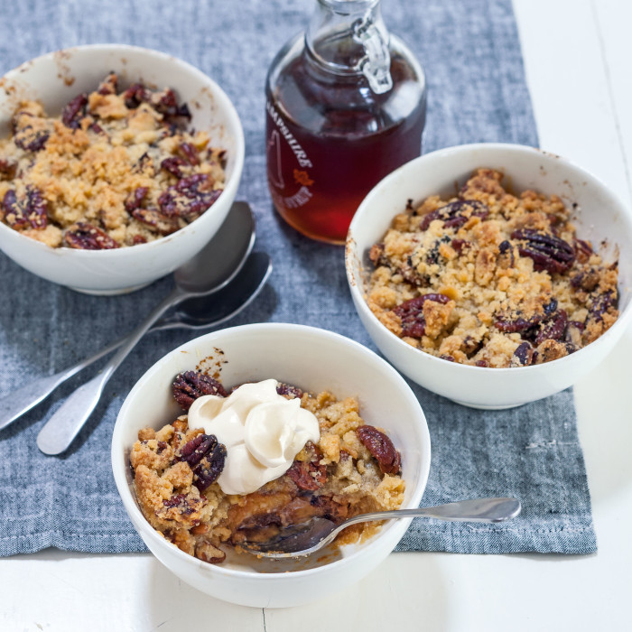 Serve Warm: Baked Apple, Pecan And Maple Crumble