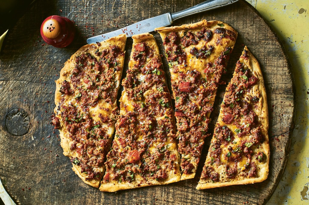 Bake It: Quick Flatbread With Spiced Lamb And Tahini