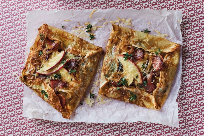 Flip it: Make These Onion, Apple, Bacon And Comté Crêpes